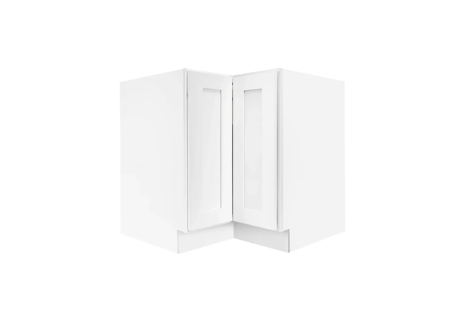 33″ Lazy Susan White Shaker Corner Base Cabinet – RTA & RTI Cabinets